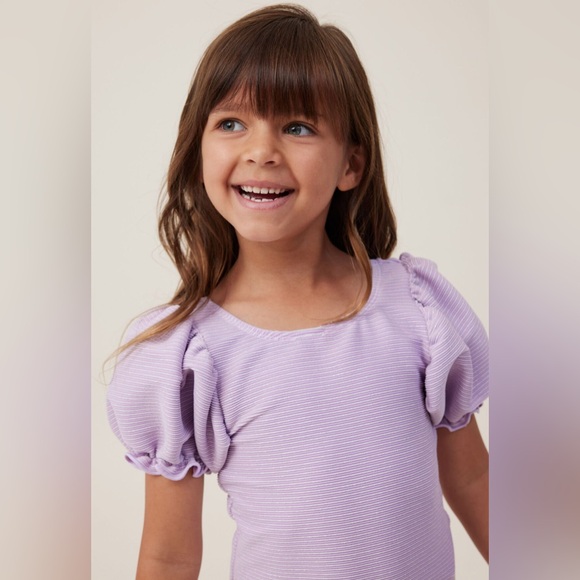 Cotton On | Swim | Cotton On Girls Swim Puff Sleeve One Piece Lilac ...